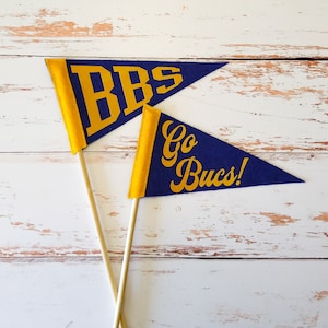 CUSTOM Mini Pennant | Small Felt Pennant on a Stick | Personalized ...