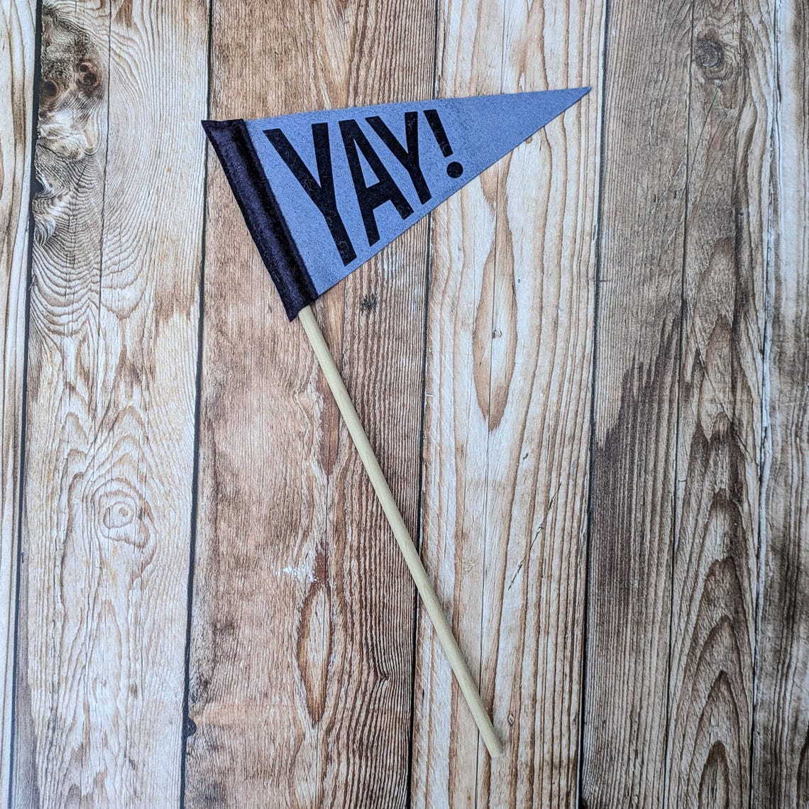 Yay! Mini Pennant, 4x7 Inch Small Flag on Stick - Etsy