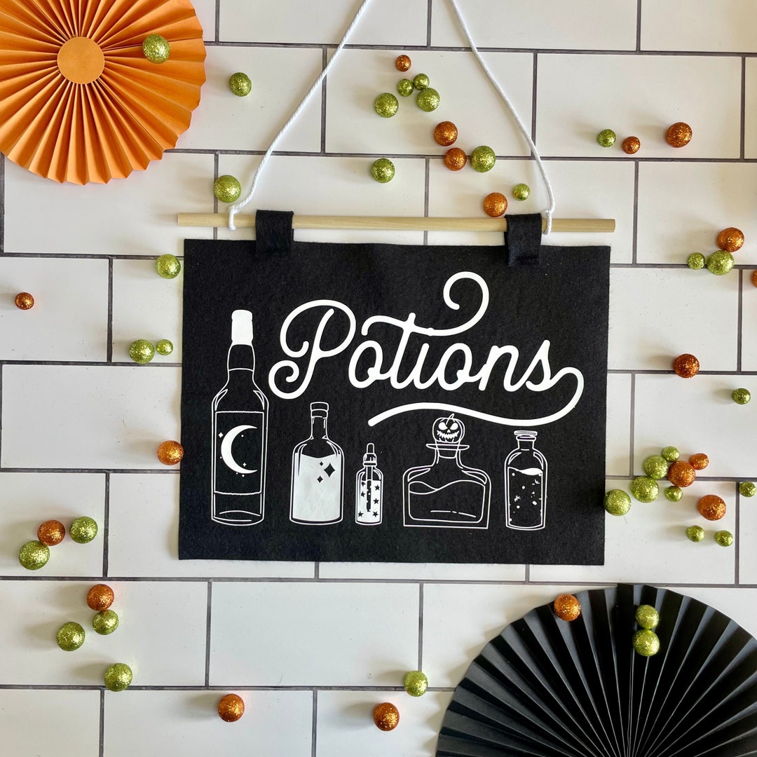 Halloween Party "potions" Bar Sign Wall Hanging - 10x12 Inches - Etsy