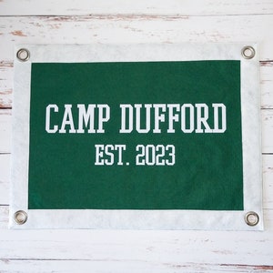 CUSTOM LARGE Felt Camp Flag, 15x20 Inch Personalized Banner - Etsy
