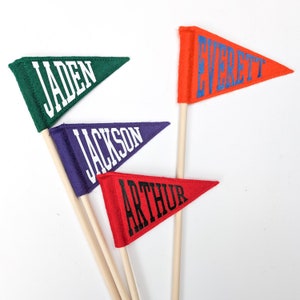 CUSTOM Tiny Pennant Miniature Personalized Felt Pennant on a Stick 2.5 ...