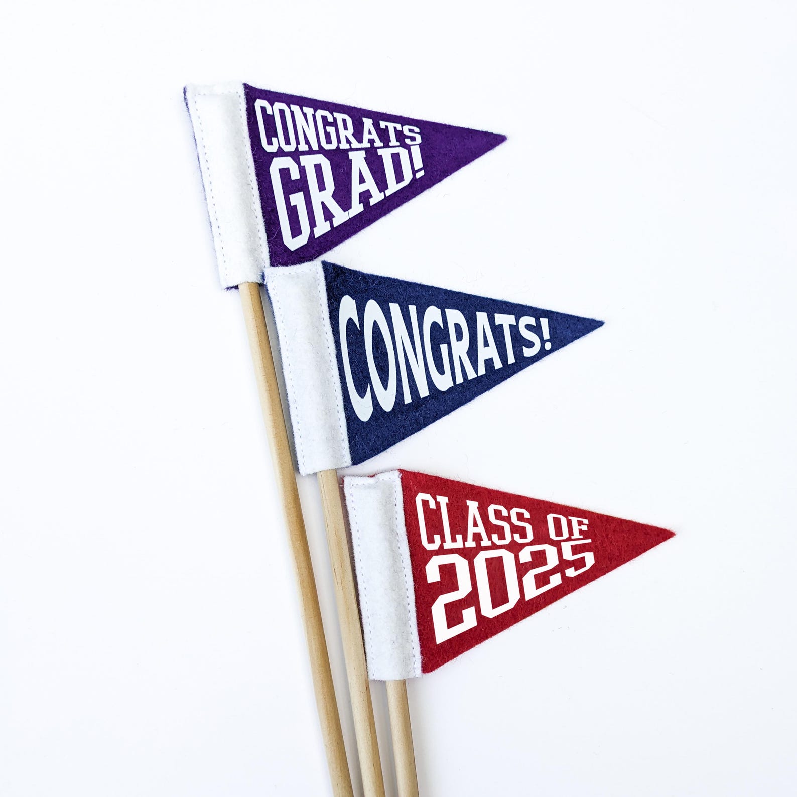 Class of 2025, Congrats Grad | Tiny Message Graduation Pennant on a ...
