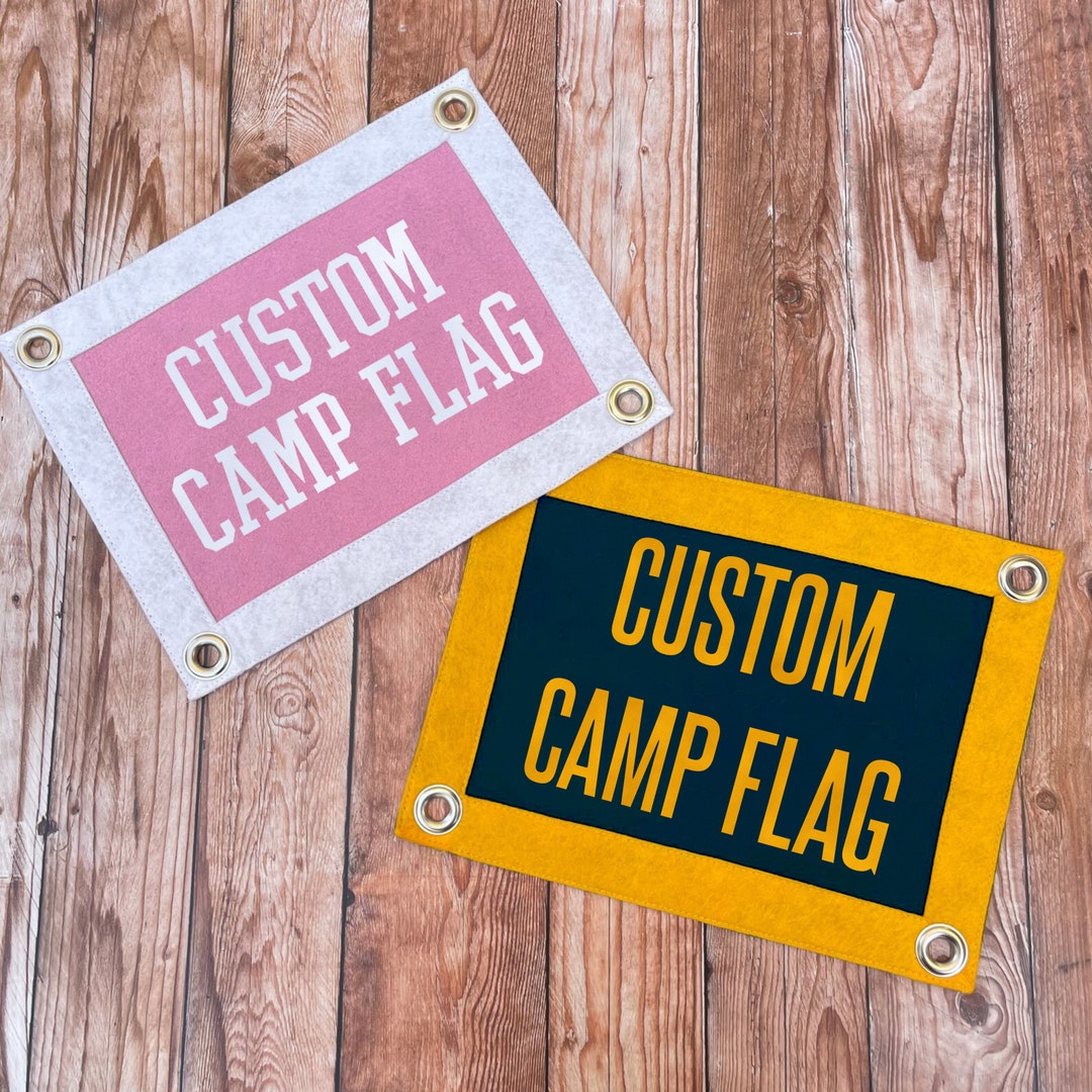CUSTOM SMALL Felt Camp Flag, 9x12 Inch Personalized Banner - Etsy
