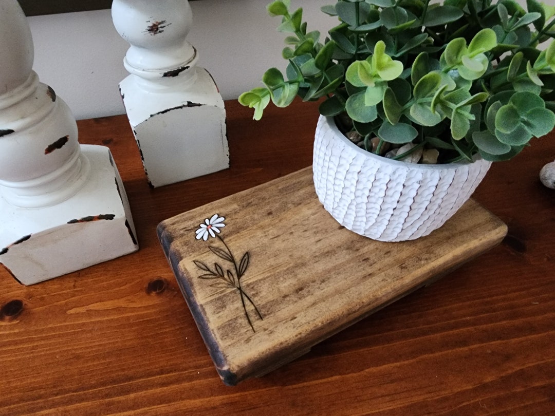 Wood Decor for Bathroom, Wood Display Risers, Boho Decorations ...