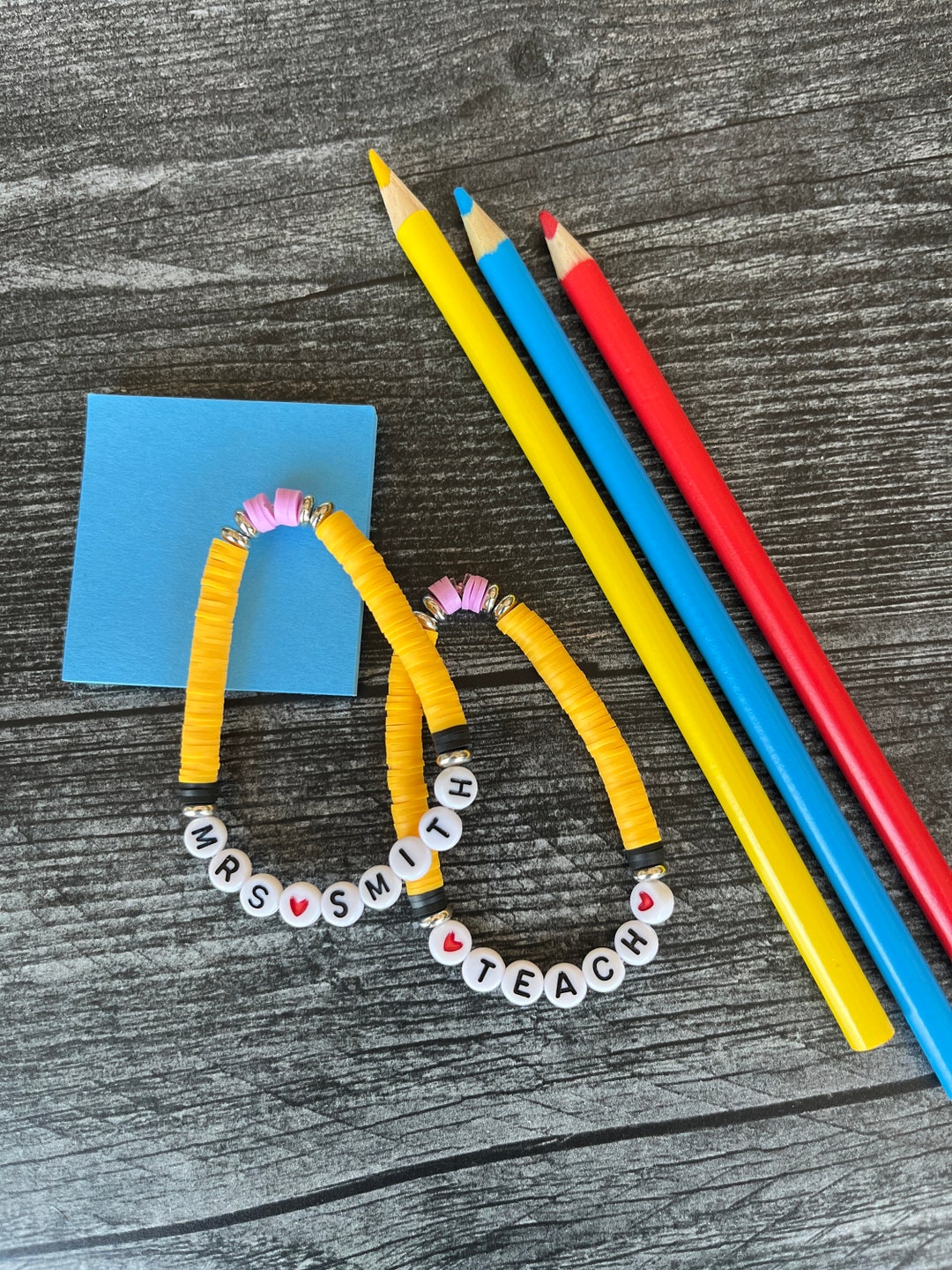 Teacher Bracelets Teacher Appreciation Gift Personalize Jewelry friendship Bracelets - Etsy