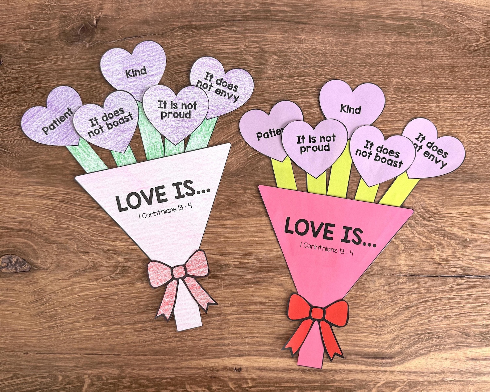 1 Corinthians 13:4 Bible Craft | Valentine's Day Craft | Digital ...