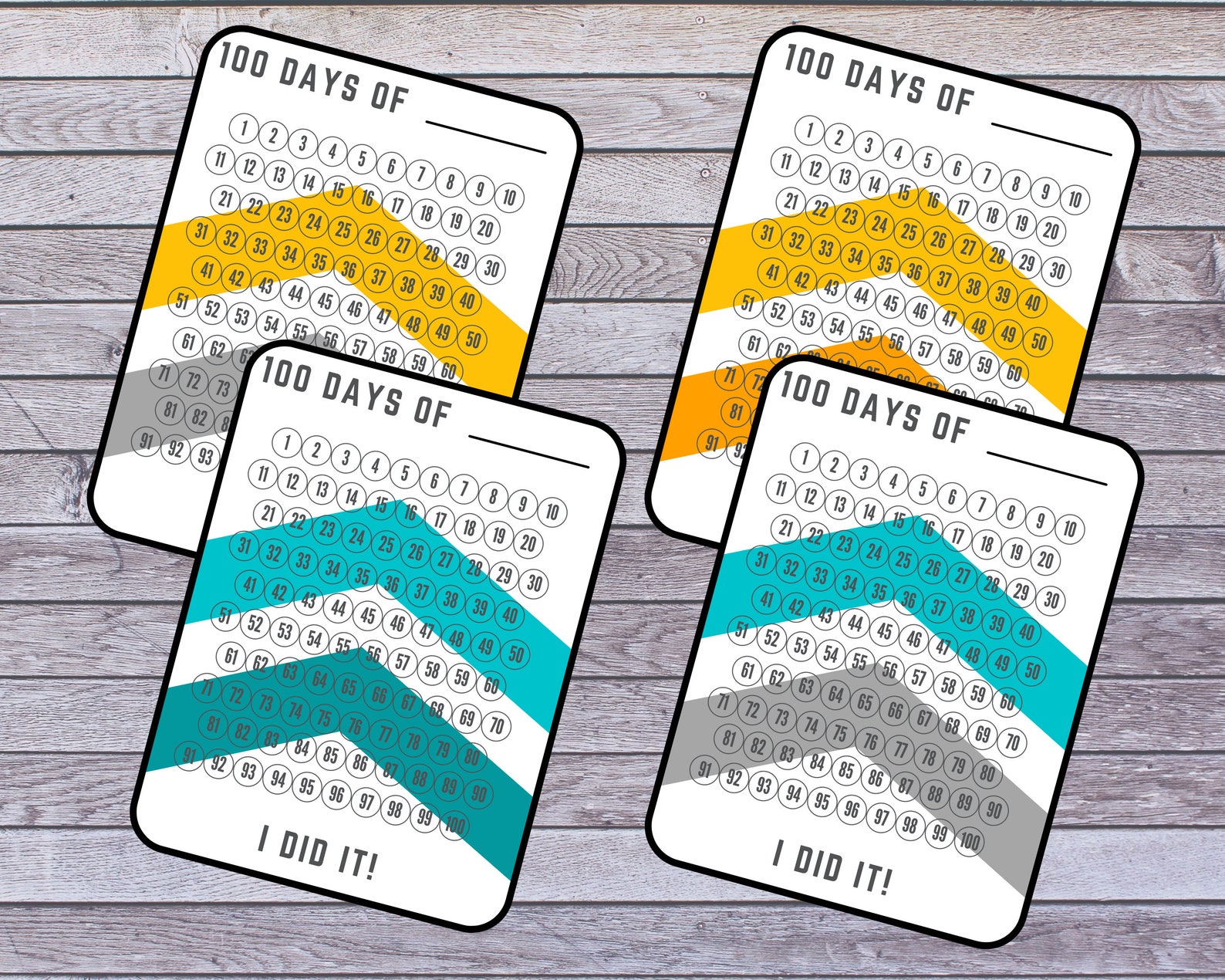 100 Days Tracker Goal Checklist Healthy Habits Tracker - Etsy