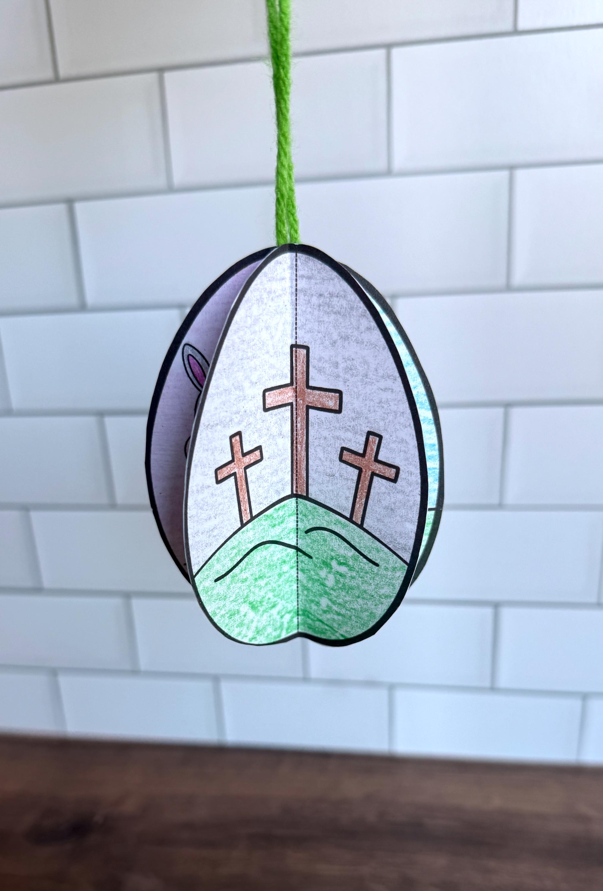 Easter Egg Coloring Craft, He is Risen Activity (digital Download) - Etsy