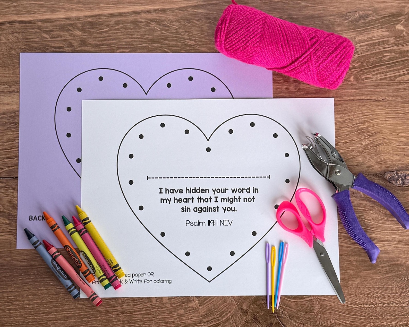 Psalm 119:11 Bible Craft | Digital Download - Etsy
