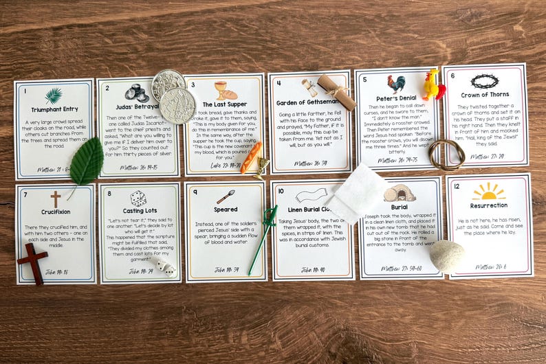 Resurrection Eggs Set With Story Cards | Easter Week Story - Etsy