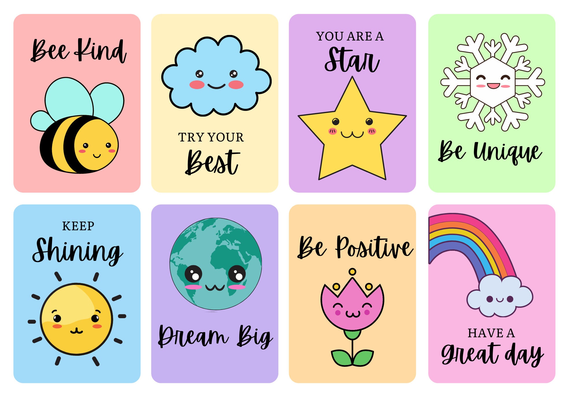 Lunch Box Notes - 40 Unique Designs - Etsy