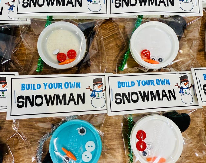 Create Your Own Snowman Kit: Christmas Party Favors | Winter Classroom ...