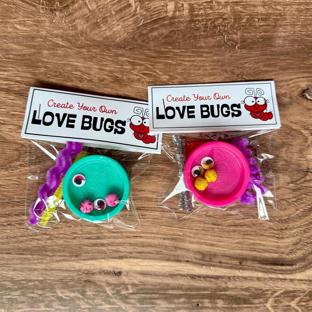 Love Bug Valentine Kit: DIY Play-doh Classroom Valentines - Etsy UK