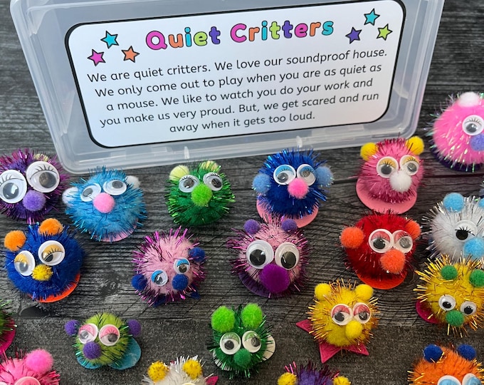 Classroom Pack Set of 30 Warm Fuzzy Critters With Poem, Pom Pom ...