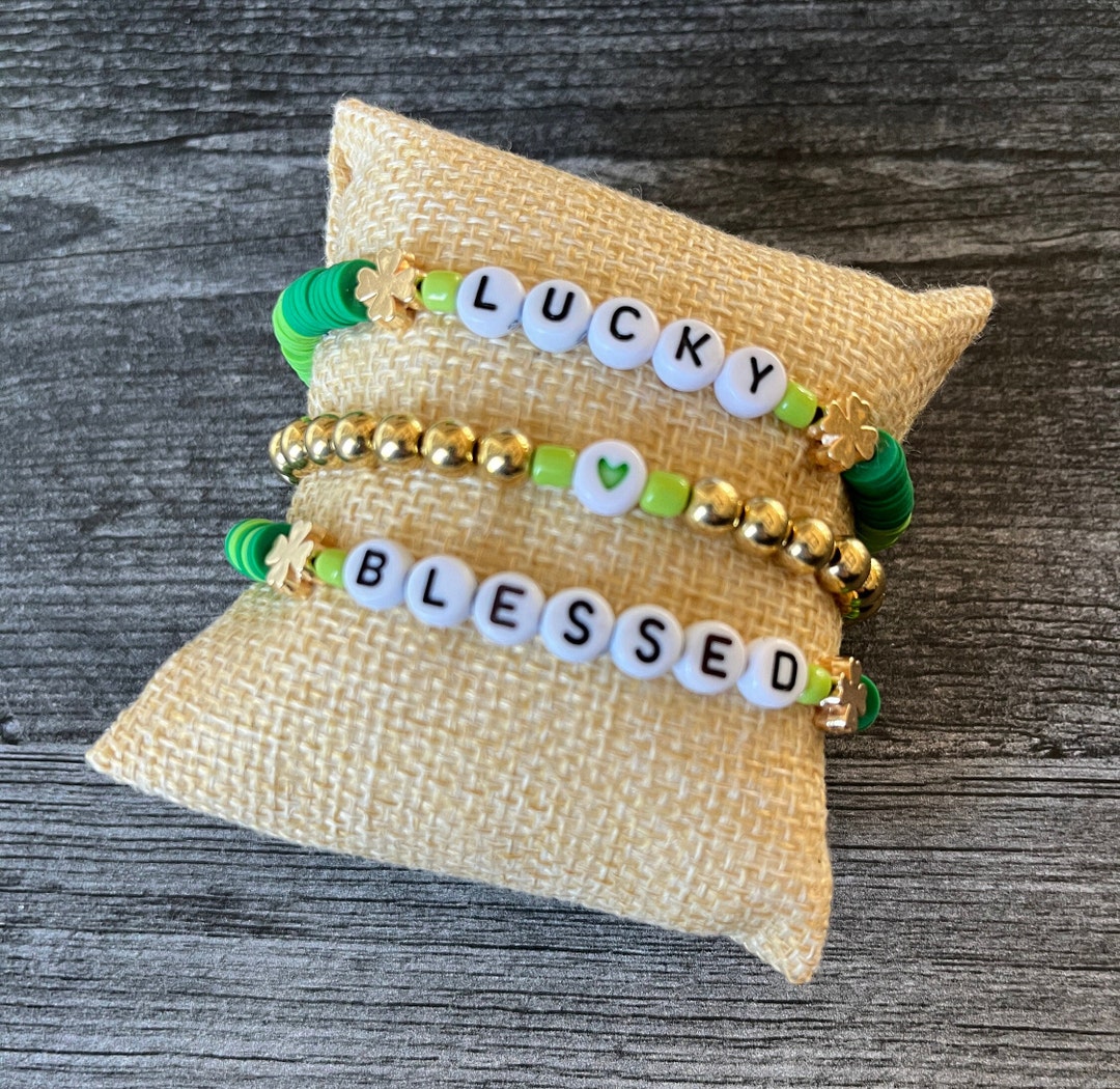 St. Patrick's Day Bracelets | Friendship Bracelets | Heishi Beads ...