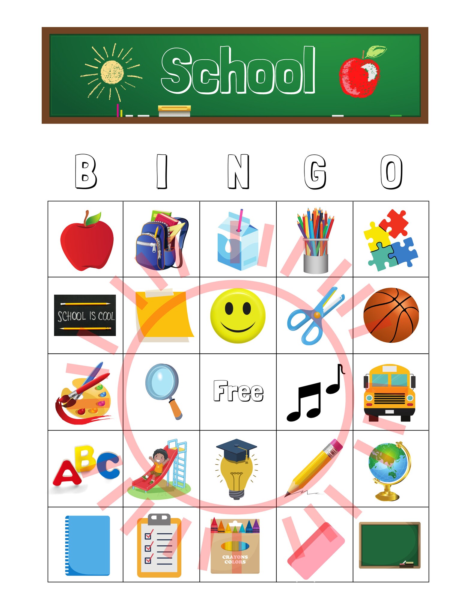 School Bingo Back to School Bingo End of the School Year - Etsy