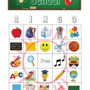 School Bingo | Back to School Bingo | End of the School Year Bingo - Etsy