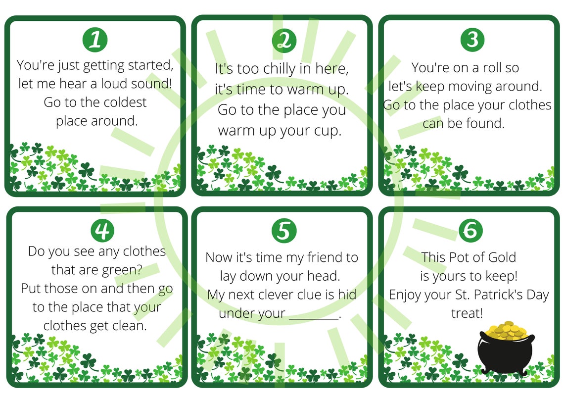 St. Patrick's Day Scavenger Hunt St. Patrick's Day - Etsy