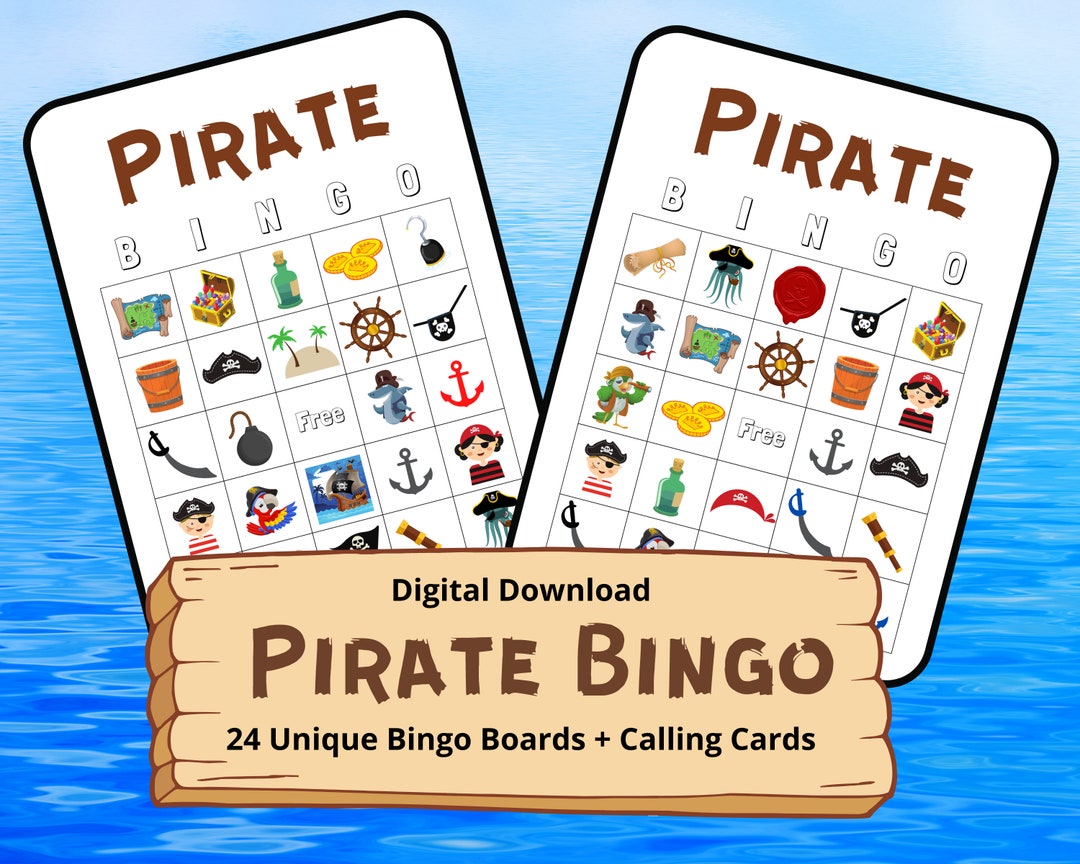 Pirate Bingo Pirate Birthday Party Pirates Party Game - Etsy