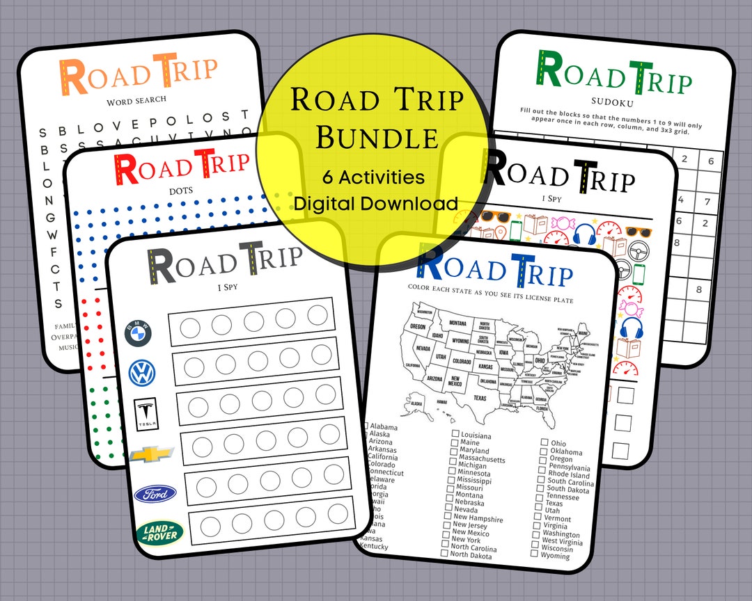 Road Trip Bundle | 6 Activities - Etsy