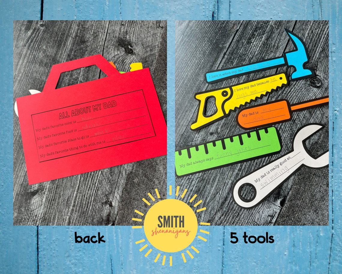 Happy Father's Day Craft Toolbox Craft for Dad Digital Download - Etsy