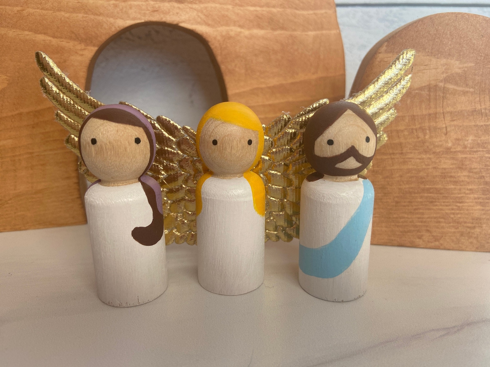 Easter Peg Doll Set Resurrection Toy Easter Decor - Etsy