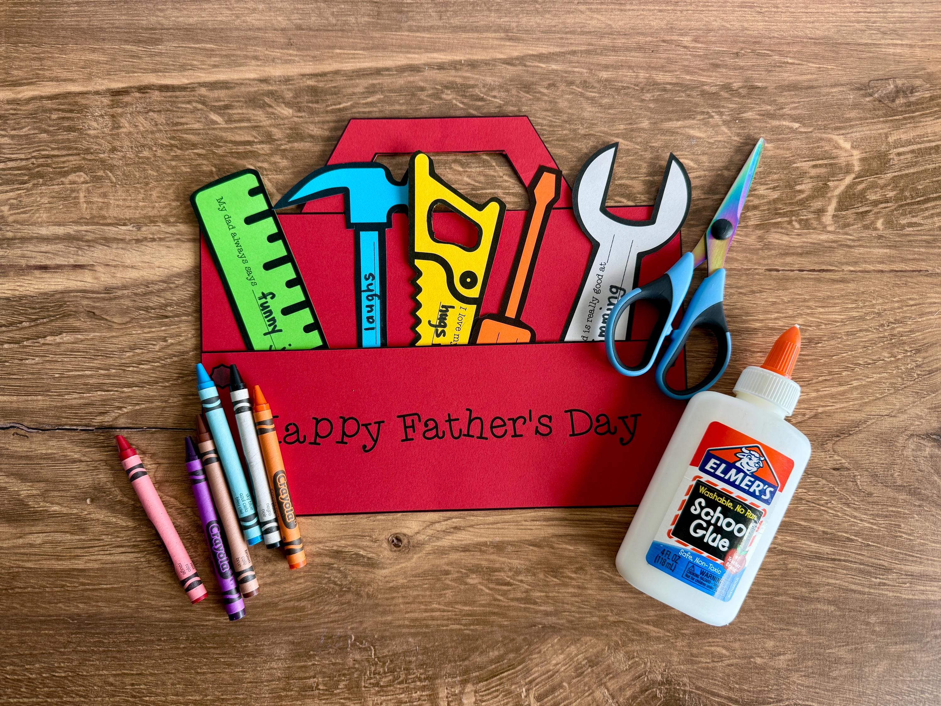 Happy Father's Day Craft | Toolbox Craft for Dad | Digital Download - Etsy