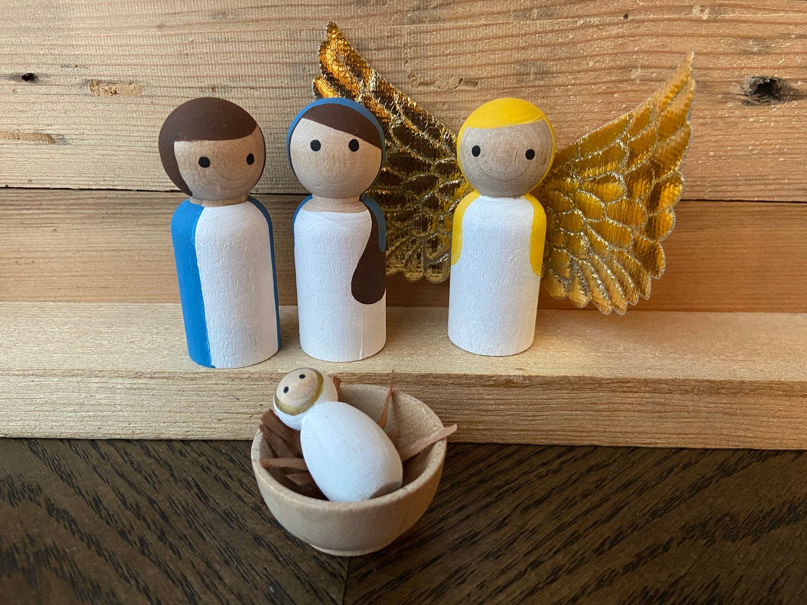 Nativity Set - Peg Dolls - Etsy