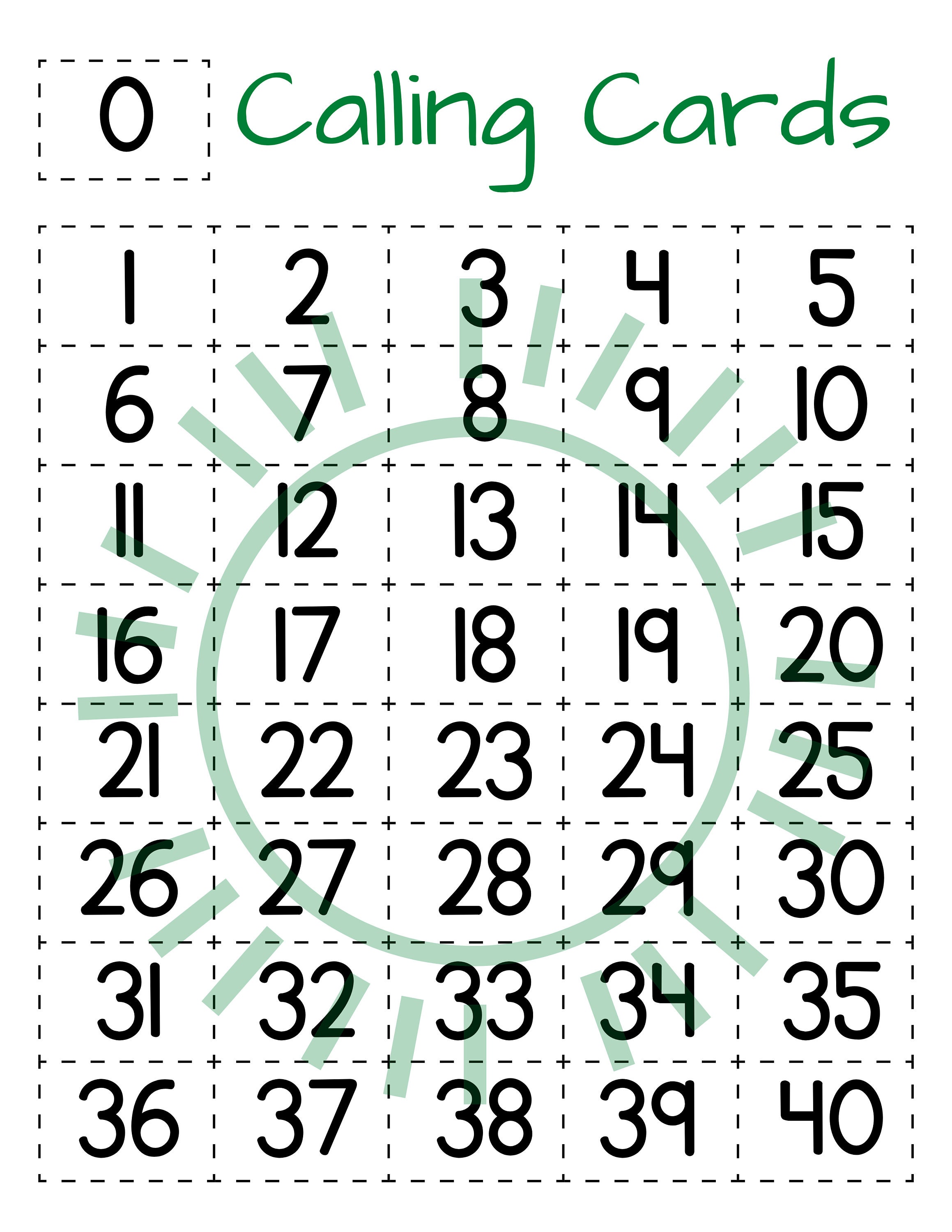 Math Facts Bingo Subitizing Bingo Numbers 0 40 Math Bingo 1st 3rd Grade ...