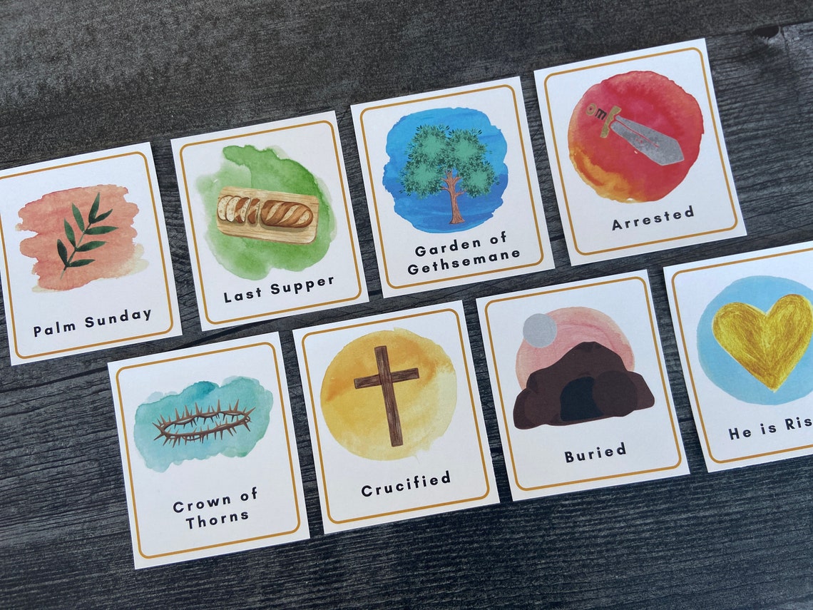 Easter Story Cards Holy Week Story Cards | Etsy