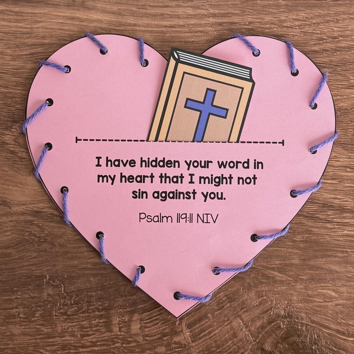 Psalm 119:11 Bible Craft | Digital Download - Etsy