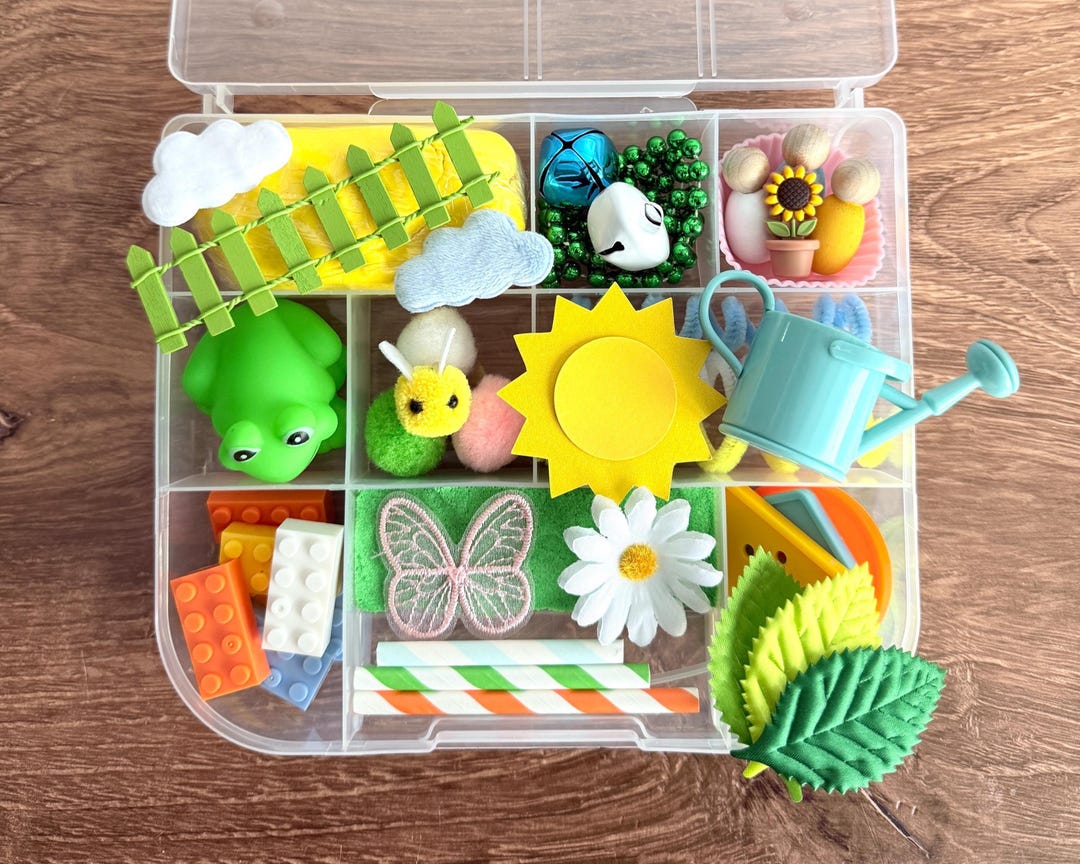 Spring Sensory Kit | Kinetic Sand and Play Dough | Personalize With ...