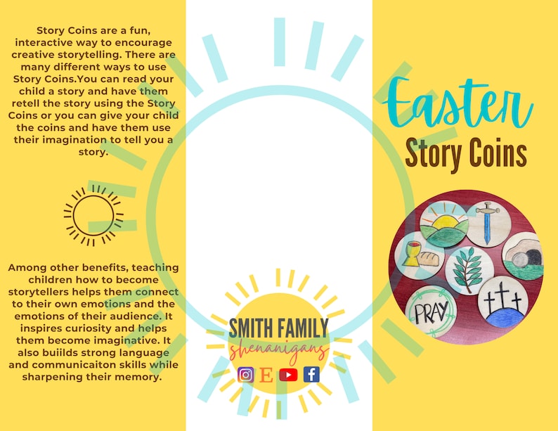 Easter Story Coins Easter Game Lent - Etsy UK