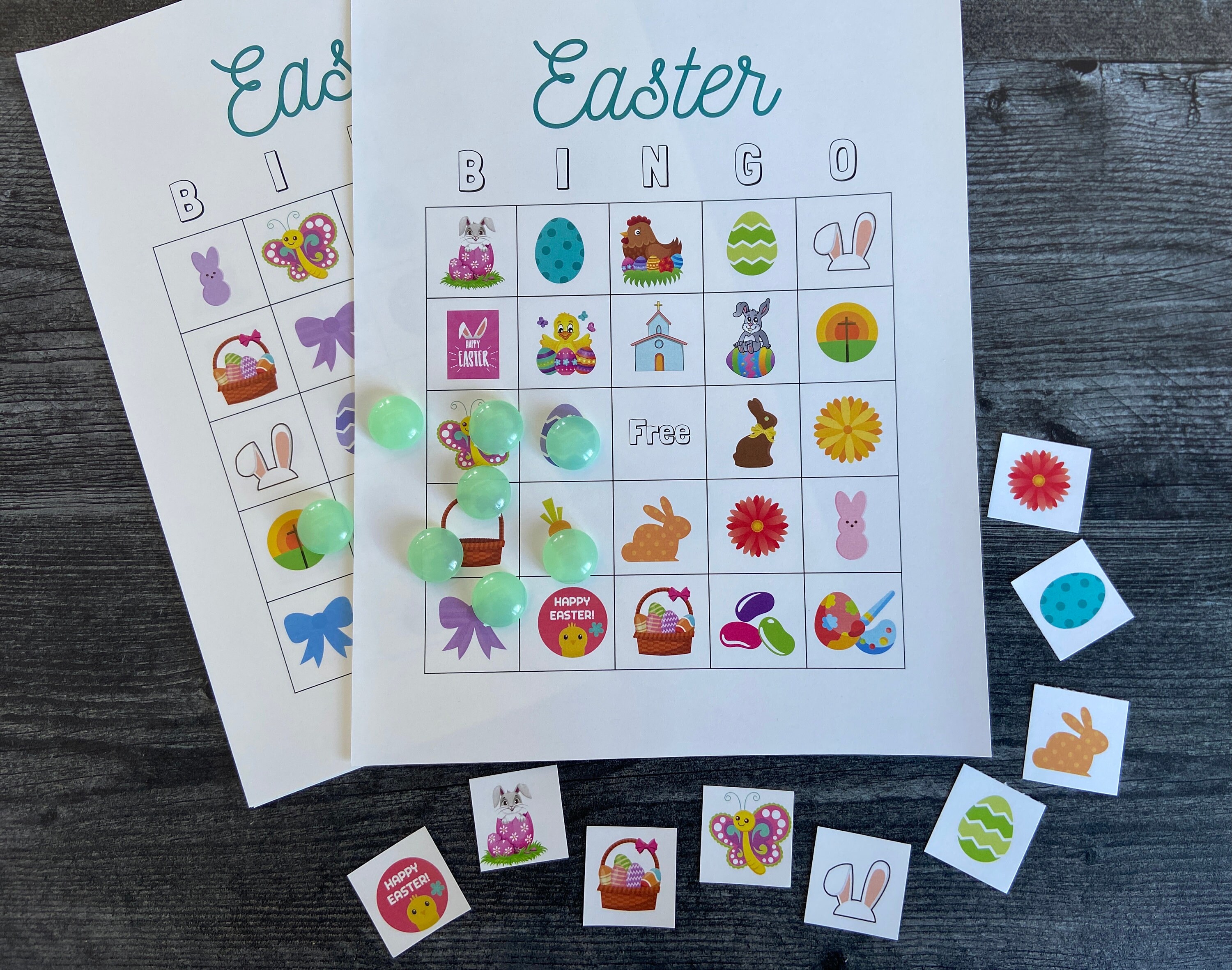 Easter Bingo Game: 50 Unique Cards, Easter Party (digital Download) - Etsy