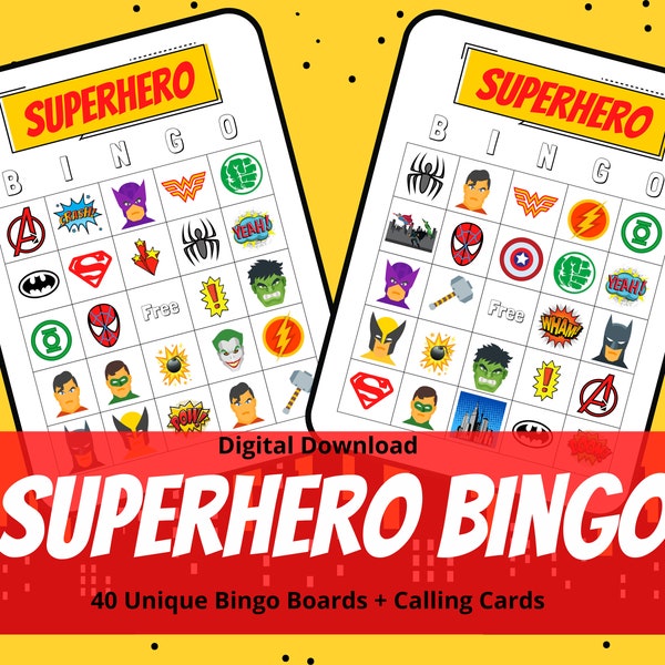 Superhero Game - Etsy