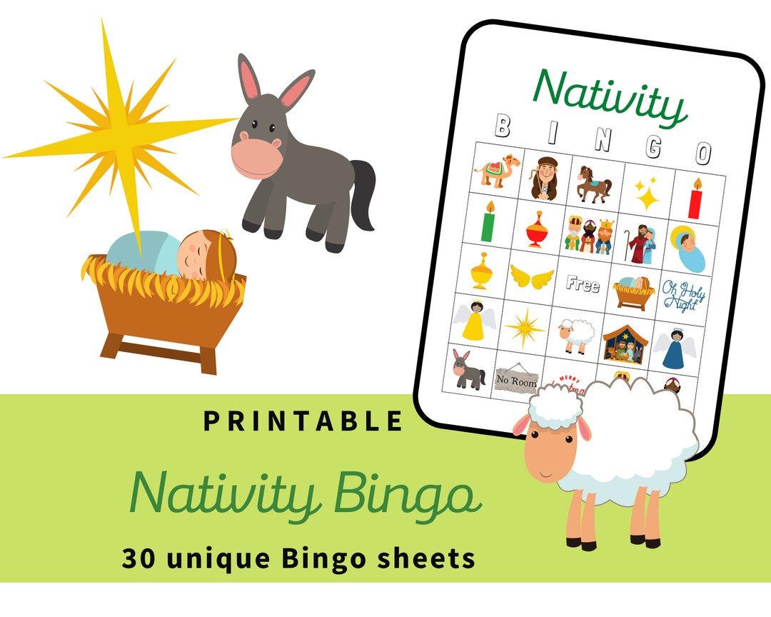 Nativity Bingo | Christmas Bingo | Christmas Games - Etsy
