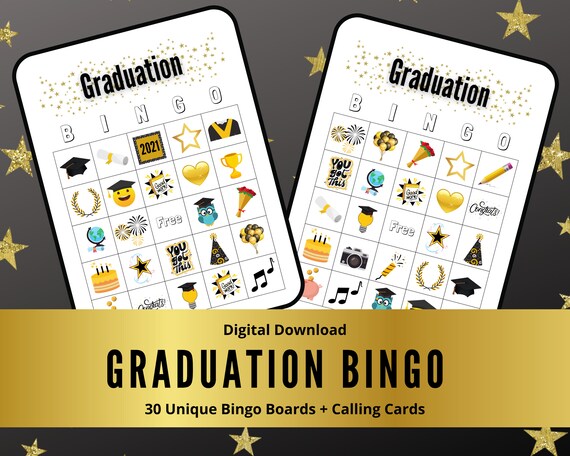 Graduation Bingo Graduation Party Game | Etsy