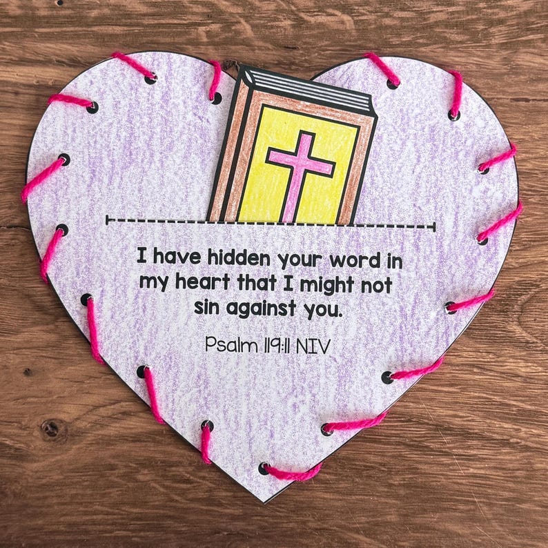 Psalm 119:11 Bible Craft | Digital Download - Etsy