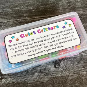 Quiet Critters | Reading Buddies | Behavior Management | Teacher ...