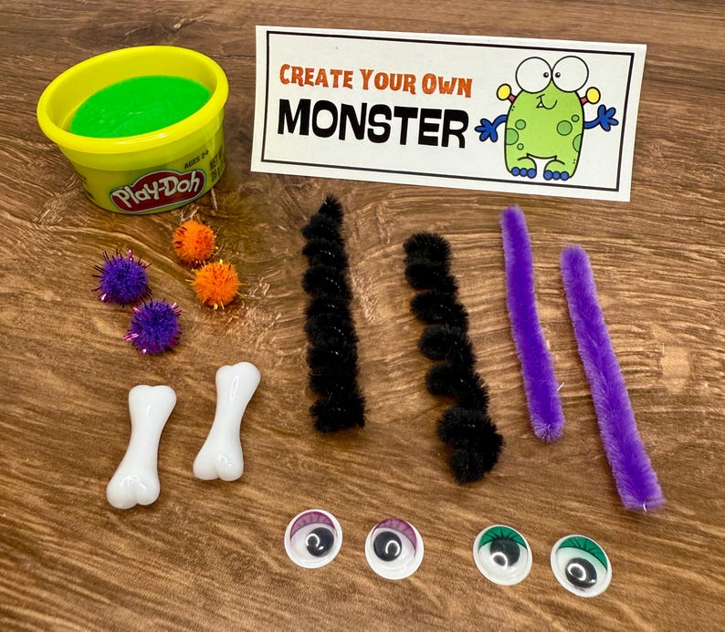 Create Your Own Monster Kit: Halloween Party Favors - Etsy