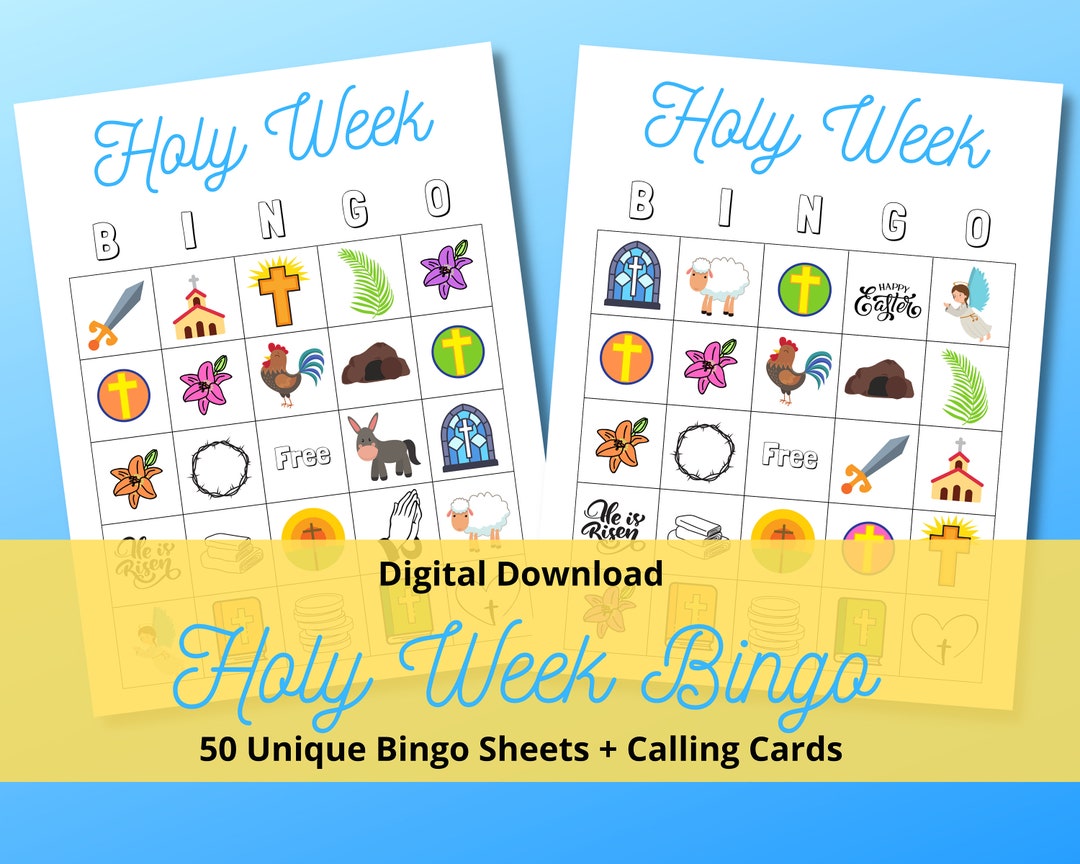 Holy Week Bingo | Easter Bingo | Lent - Etsy