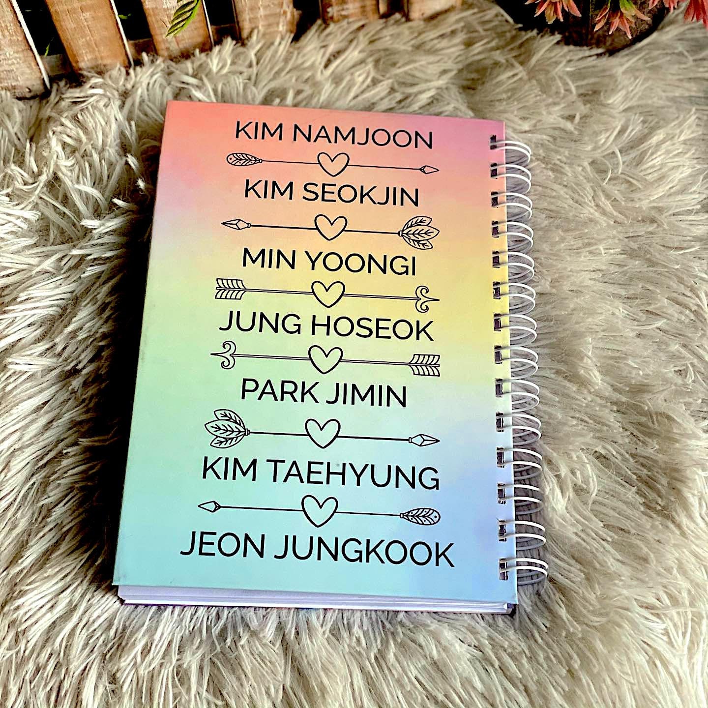 Personalized BTS SPRING RULED Notebook Writing Journal, Notepad, Korean ...