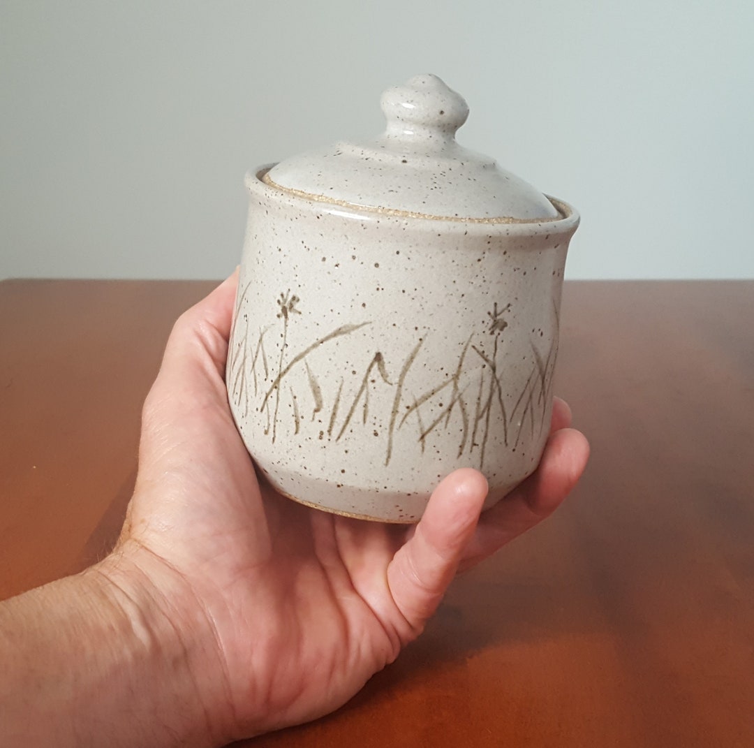 2 Cup Ceramic Canister – Handmade Pottery Jar With Lid - Etsy