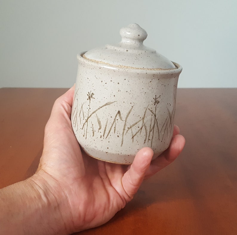 2 Cup Ceramic Canister Handmade Pottery Jar With Lid - Etsy