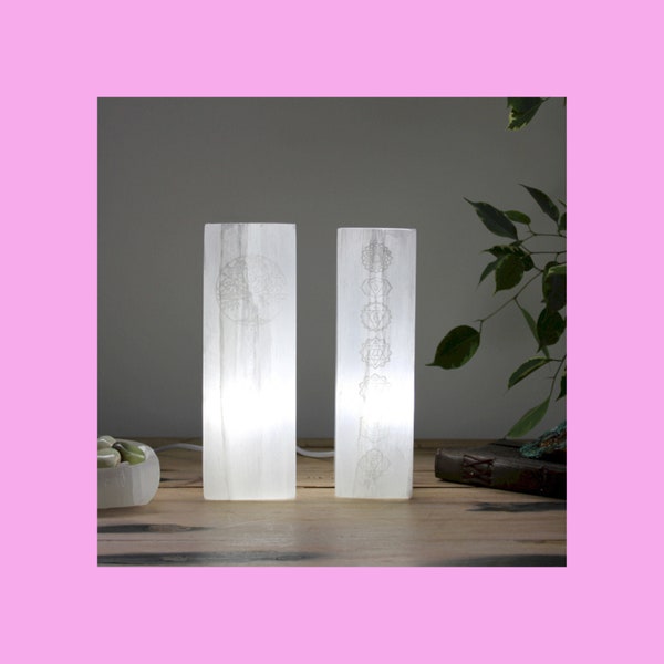 Selenite Block Lamp - Etsy