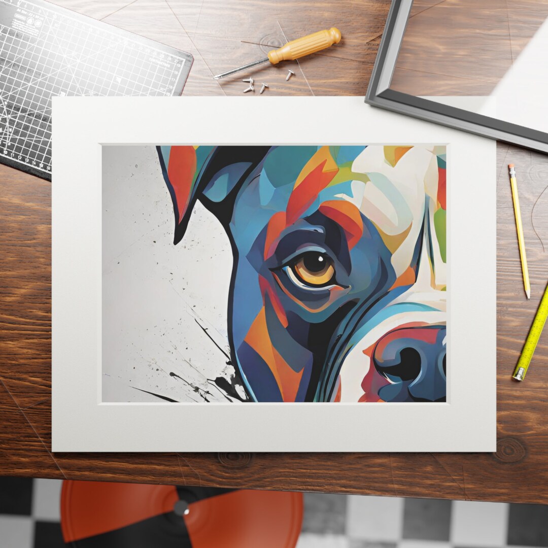 XL American Bully Abstract Fine Art Dog Print - Etsy