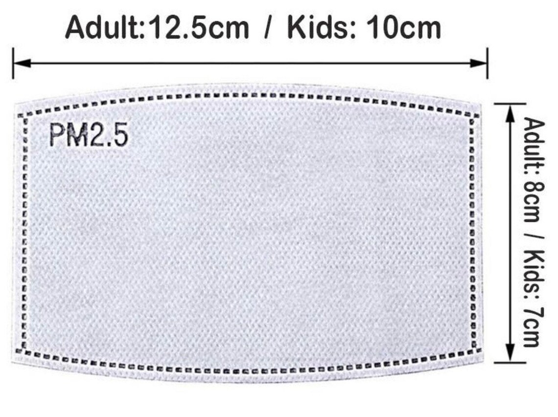 Face Mask W/ Two Replaceable Filters Reusable and Washable - Etsy