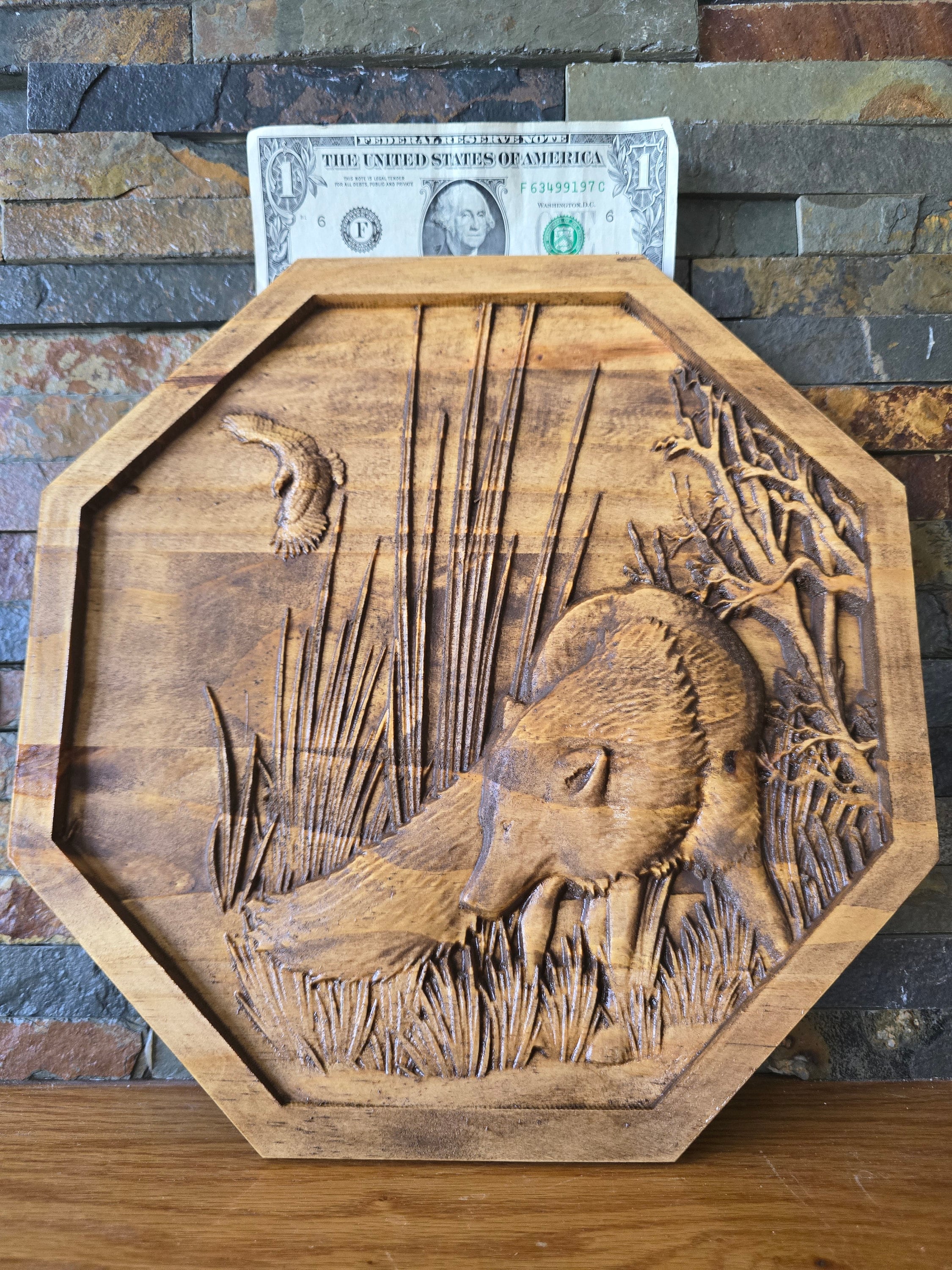 Fox Carving, 3D Wood Wall Art, Wood Cabin Décor, Fox Wall Hanging, Wall ...