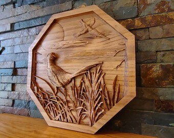 Elk Carving, 3D Wood Wall Art, Wood Cabin Décor, Elk Wall Hanging, Wall ...