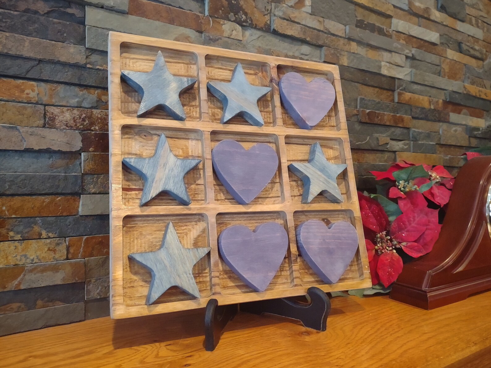 Seasonal Tic-tac Toe Game Wooden Board Table Top Rustic - Etsy